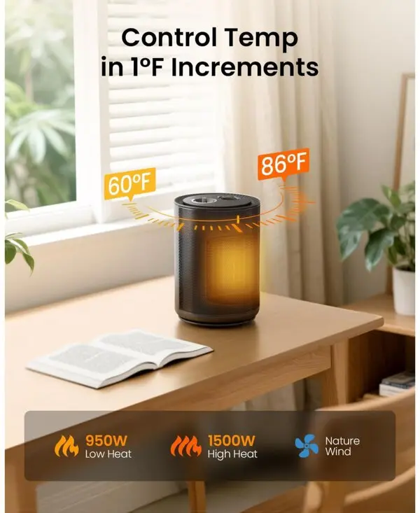 COWSAR 1500w Space Heater With Thermostat