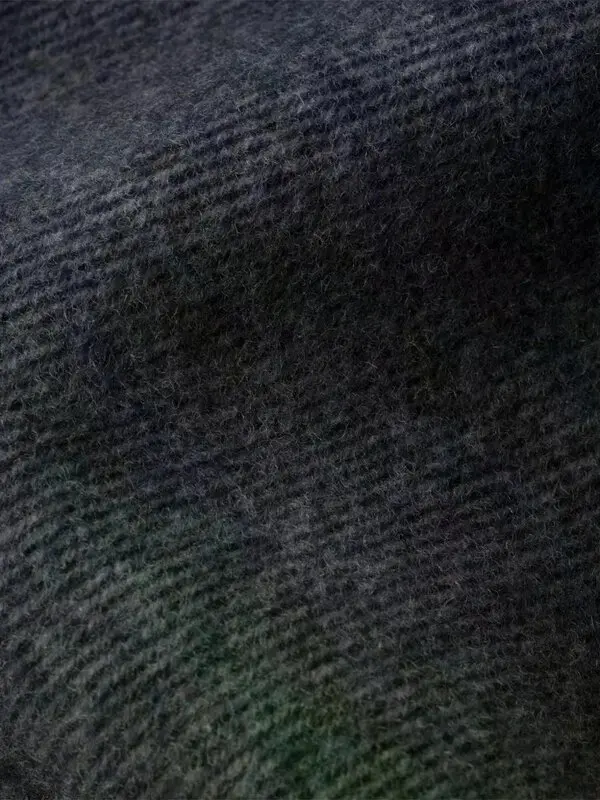 Prada Embroidered-logo Fringed Scarf - Blue