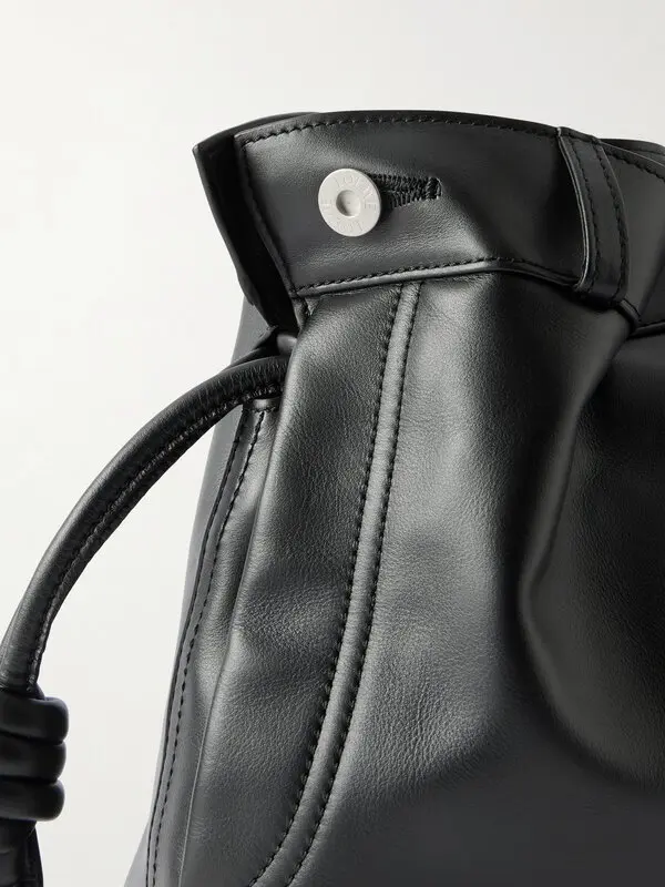 Loewe Flamenco Medium Leather Clutch - Black