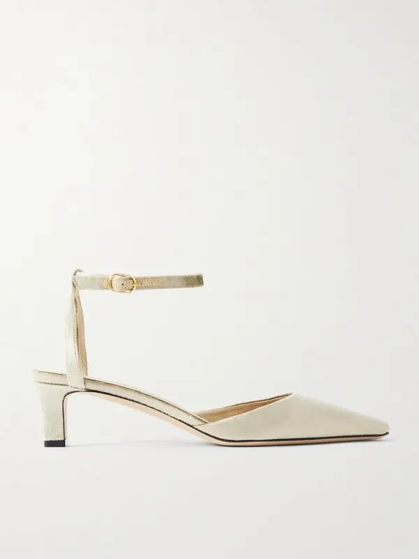 THE ROW Carla Velvet Pumps - Brown