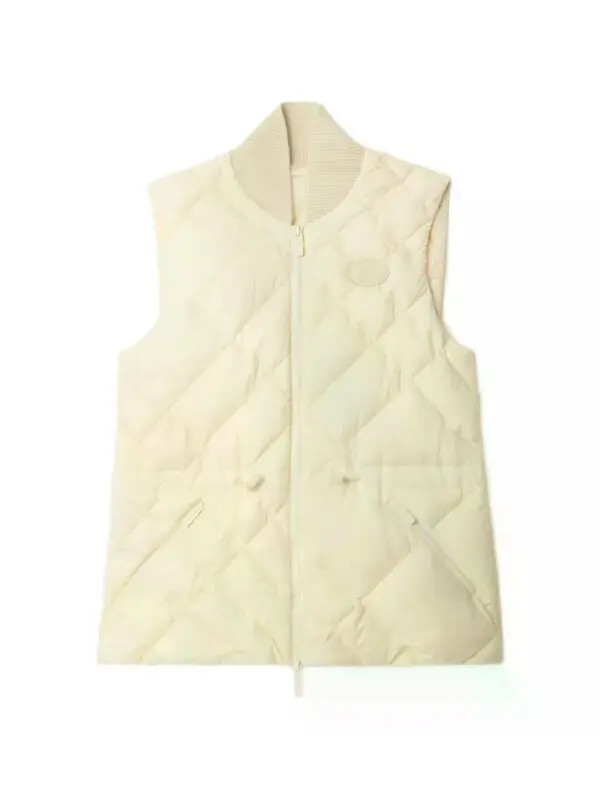 Burberry Check-stitch Quilted Gilet - Neutrals