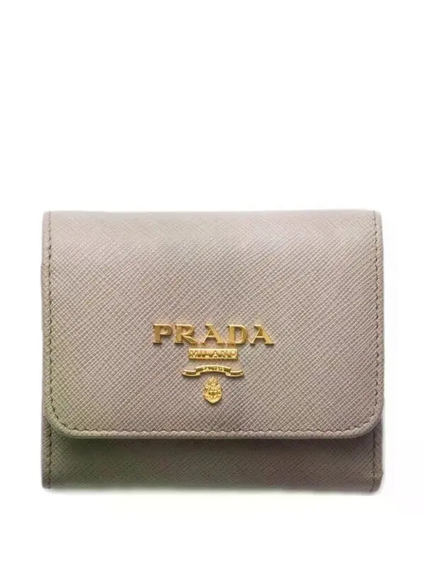 Prada Saffiano-leather Wallet - Grey