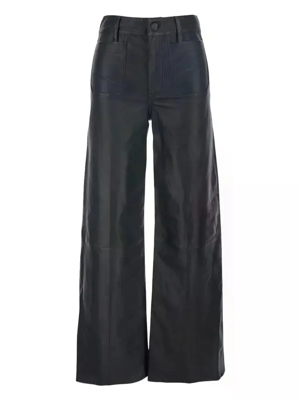 FRAME Leather Trousers - Black