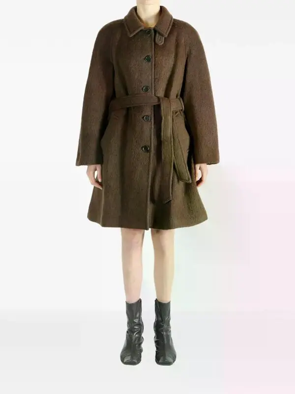 AMOMENTO Belted Button Coat