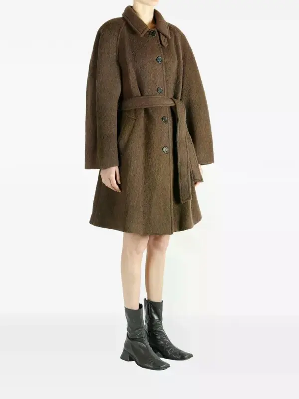 AMOMENTO Belted Button Coat
