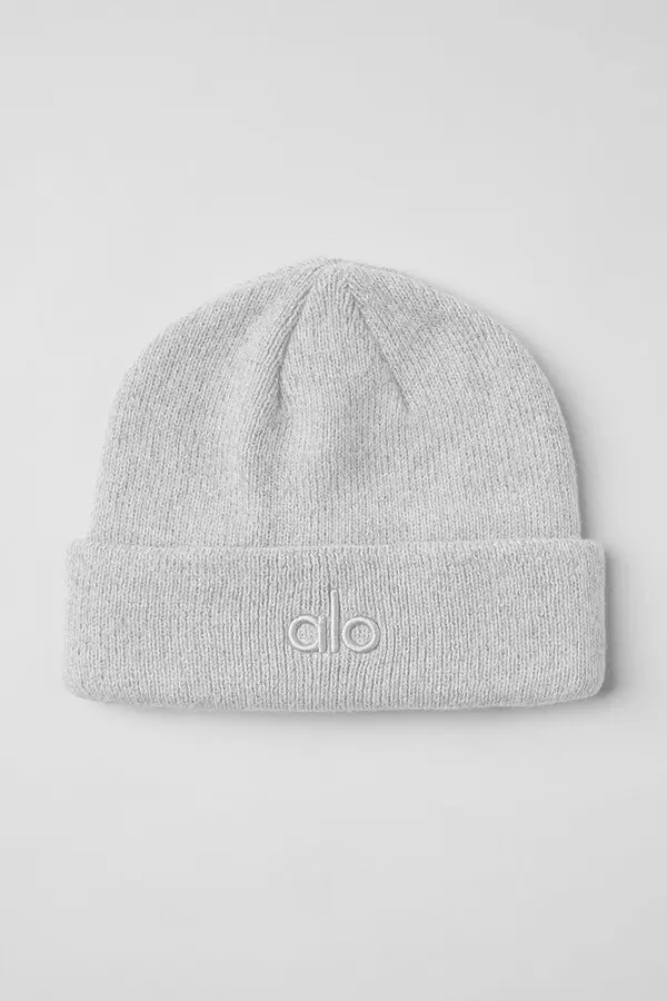 Alo Yoga Notable Beanie Hat - Athletic Heather Grey