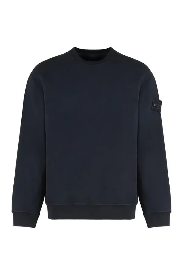 Stone Island Sweatshirt In Cotton - Blue