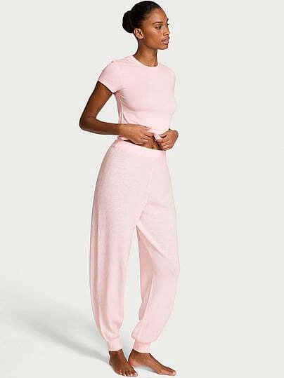 Victoria's Secret Luxe Knit Jogger Pants - Pink