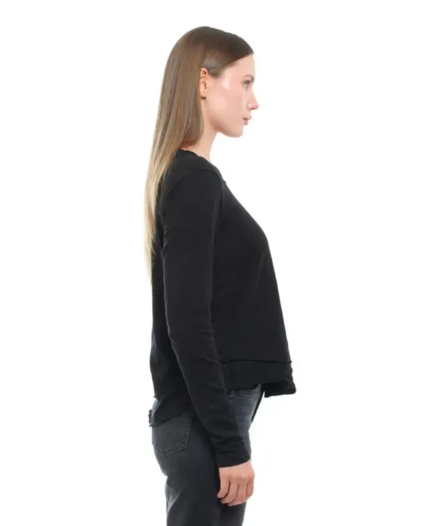 Wilt Clothing Long Sleeve Layered Mock Neck Tee - Black
