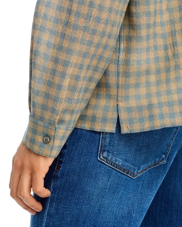 FRAME Light Wool Plaid Button Down Shirt