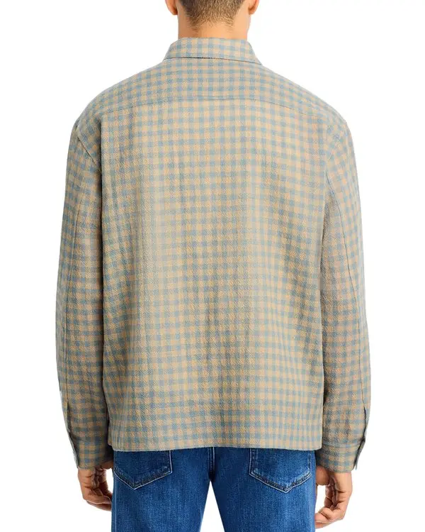 FRAME Light Wool Plaid Button Down Shirt