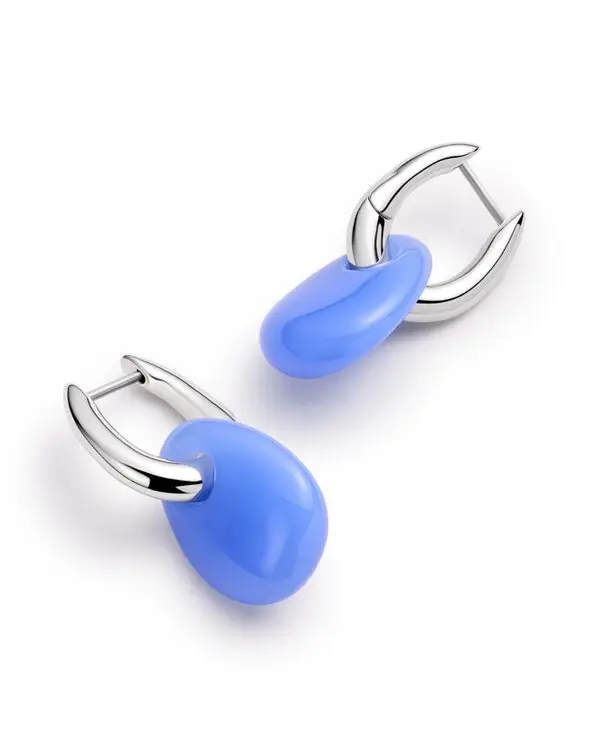 ANA LUISA Kayla Blue Silver Drop Earrings