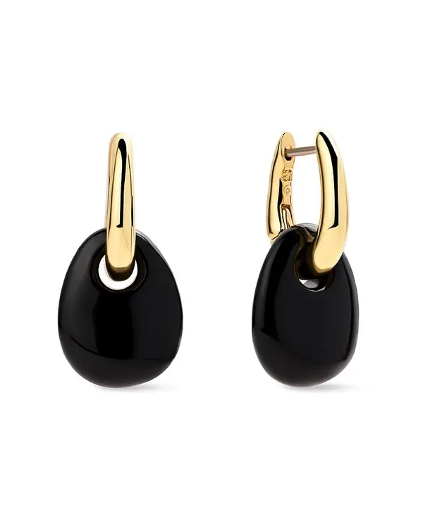 ANA LUISA Kayla Gold Drop Earrings - Gold/black