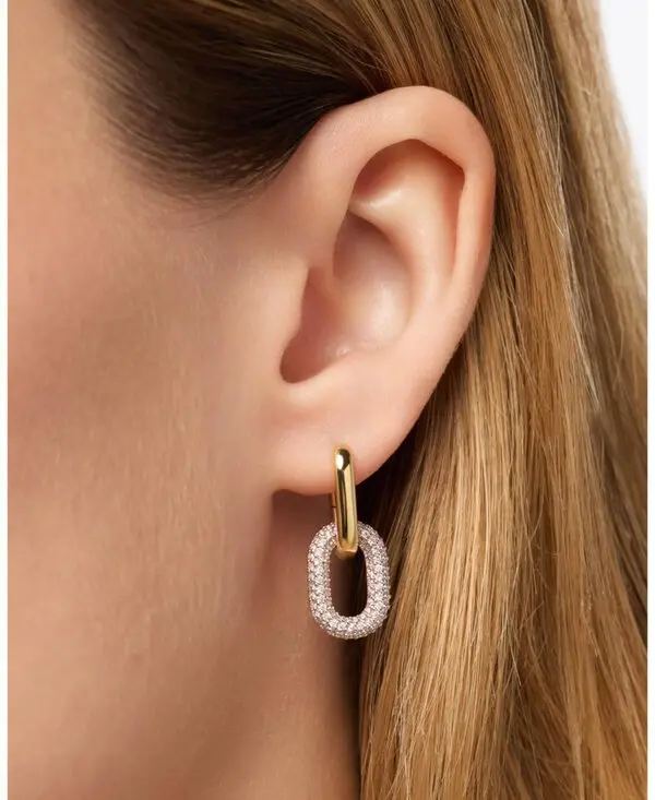 ANA LUISA Rox Mini Double Pave Drop Earrings