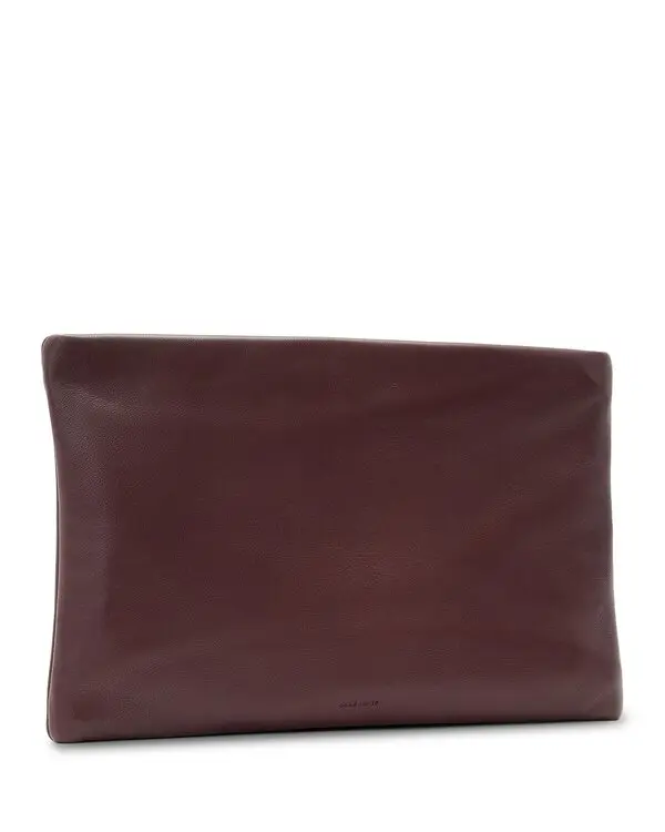 ALLSAINTS Bettina Leather Clutch - Dark Red