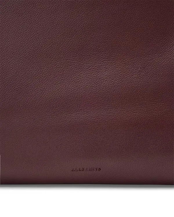 ALLSAINTS Bettina Leather Clutch - Dark Red