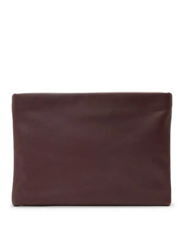 ALLSAINTS Bettina Leather Clutch - Dark Red