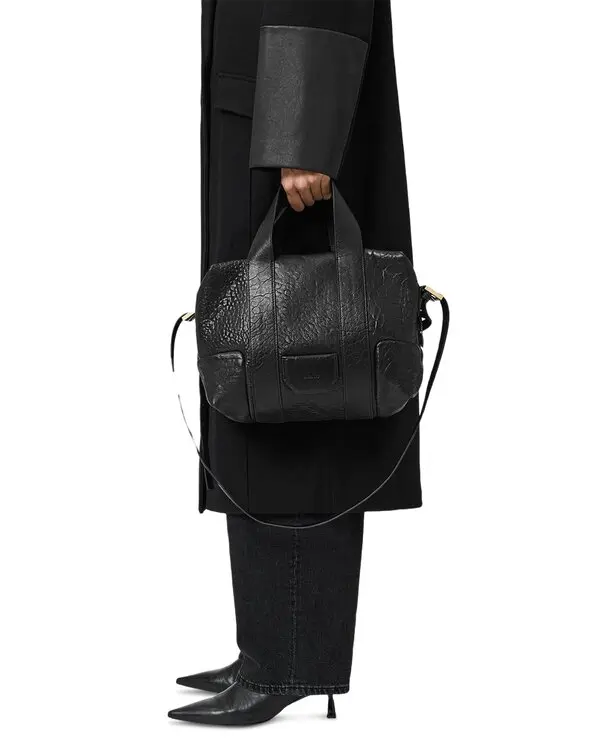 ALLSAINTS Ares G Compact Leather Crossbody - Black
