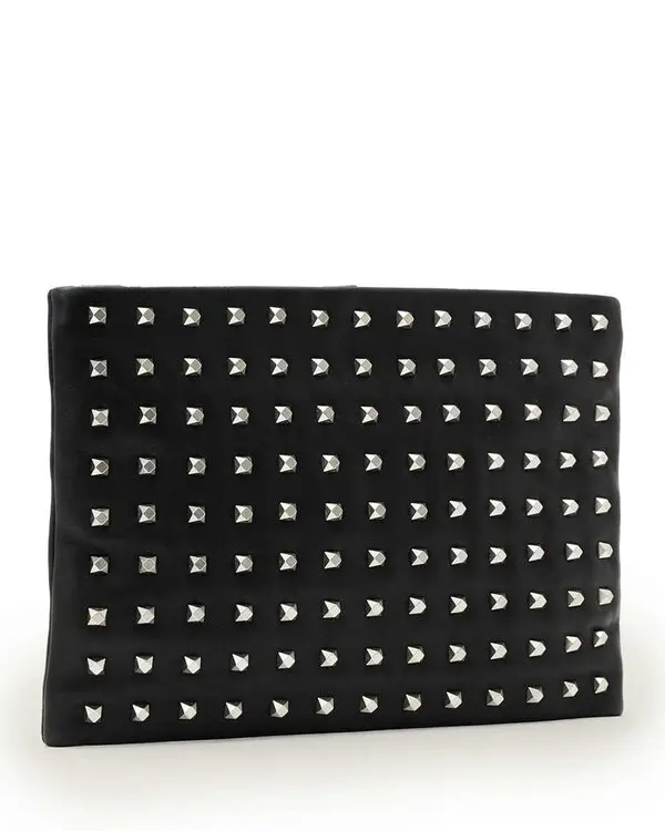 ALLSAINTS Bettina Embellished Leather Clutch