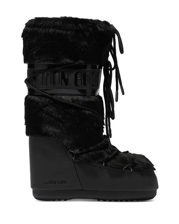 Moon Boot Mb Icon Faux Fur Boots - Black