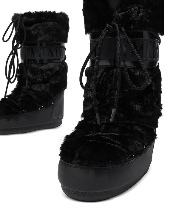 Moon Boot Mb Icon Faux Fur Boots - Black