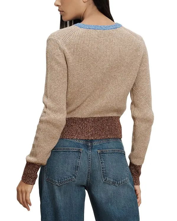 Veronica Beard Ibra Crewneck Cardigan Sweater