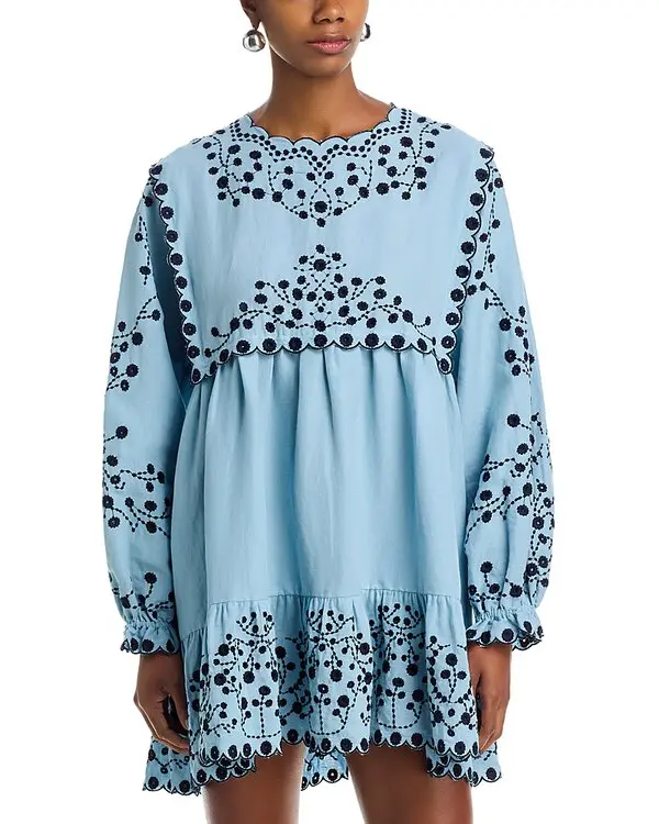 Sea Frances Embroidered Mini Dress
