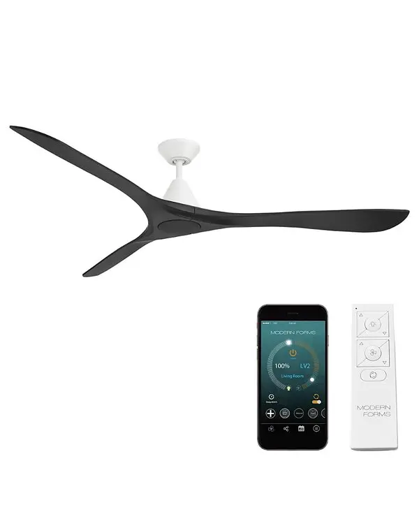 MODERN FORMS Fans Carve 72 In Indoor Or Outdoor Smart Home Ceiling Fan - Matte White/matte Black