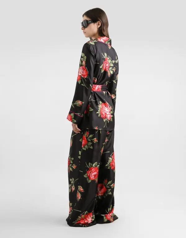 Dolce & Gabbana Rose Bouquet-print Twill Shirt - Multicolor