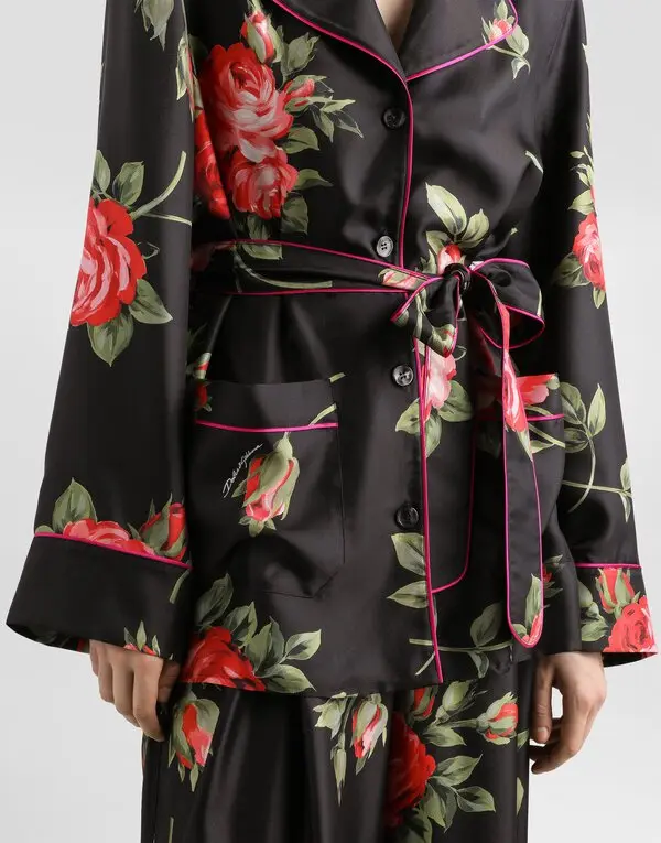 Dolce & Gabbana Rose Bouquet-print Twill Shirt - Multicolor