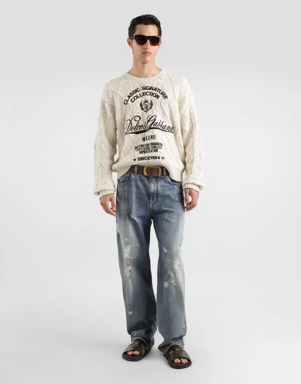 Dolce & Gabbana Pullover With Interwoven Pattern