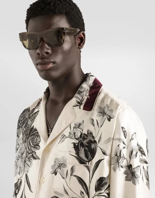 Dolce & Gabbana Flower Bouquet-print Twill Shirt - Multicolor