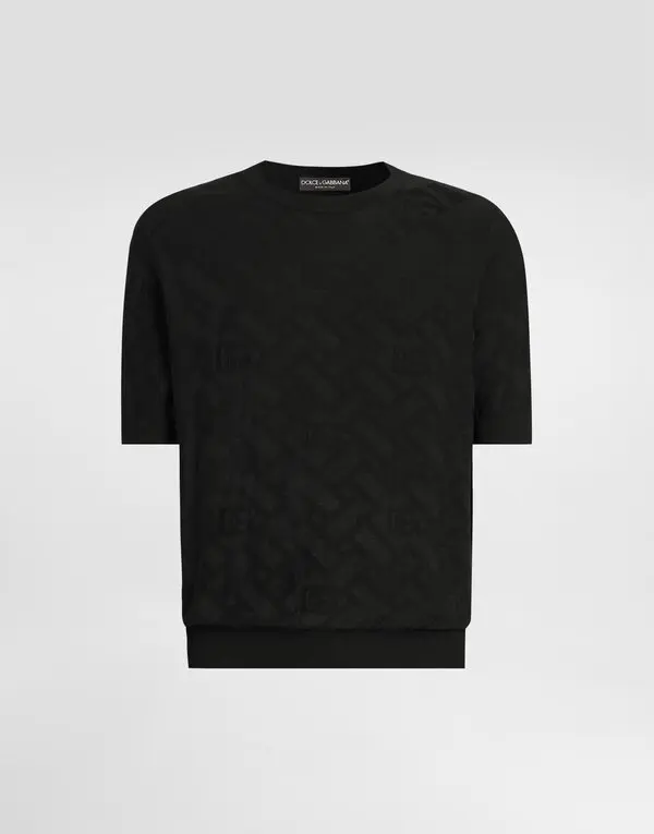 Dolce & Gabbana Micro-dot Stitch Silk Pullover