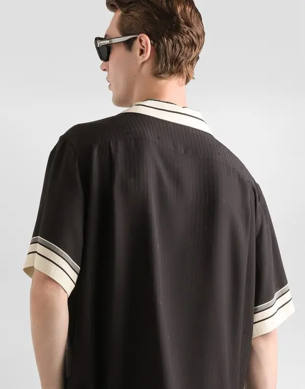 Dolce & Gabbana Logo And Stripe-print Hawaii Shirt - Multicolor