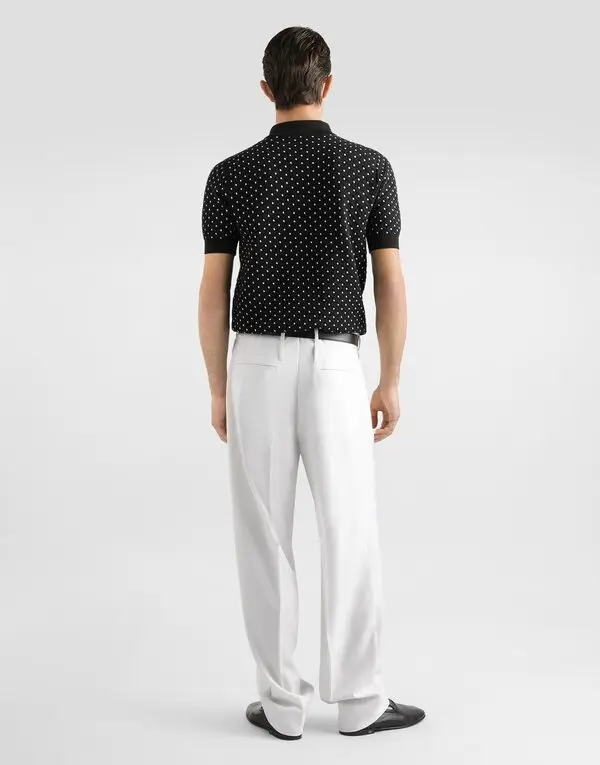 Dolce & Gabbana Micro-dot Stitch Polo Shirt - Multicolor