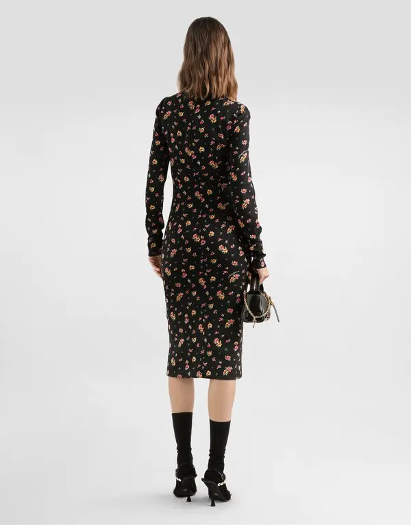 Dolce & Gabbana Floral-print Charmeuse Dress - Multicolor