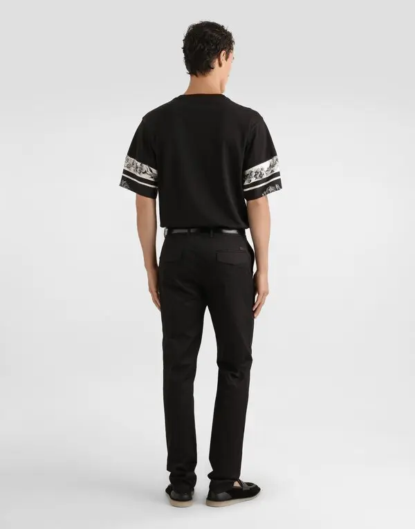 Dolce & Gabbana Cotton And Silk T-shirt With Print