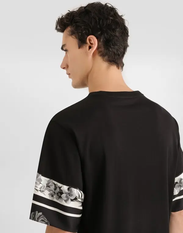 Dolce & Gabbana Cotton And Silk T-shirt With Print