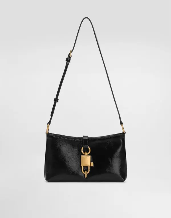 Dolce & Gabbana Lock Shoulder Bag In Calfskin - Black