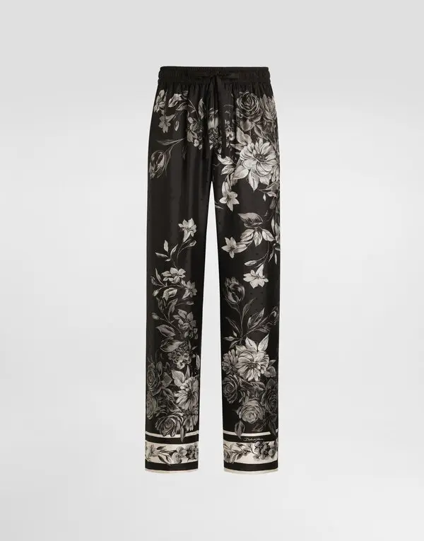 Dolce & Gabbana Flower Bouquet-print Twill Trousers - Multicolor