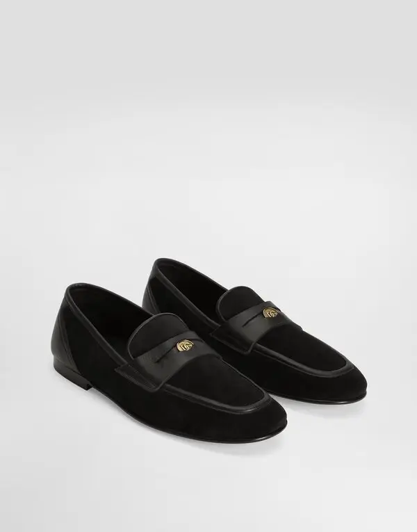 Dolce & Gabbana Split Calfskin Slipper - Black