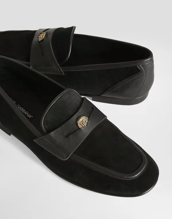 Dolce & Gabbana Split Calfskin Slipper - Black