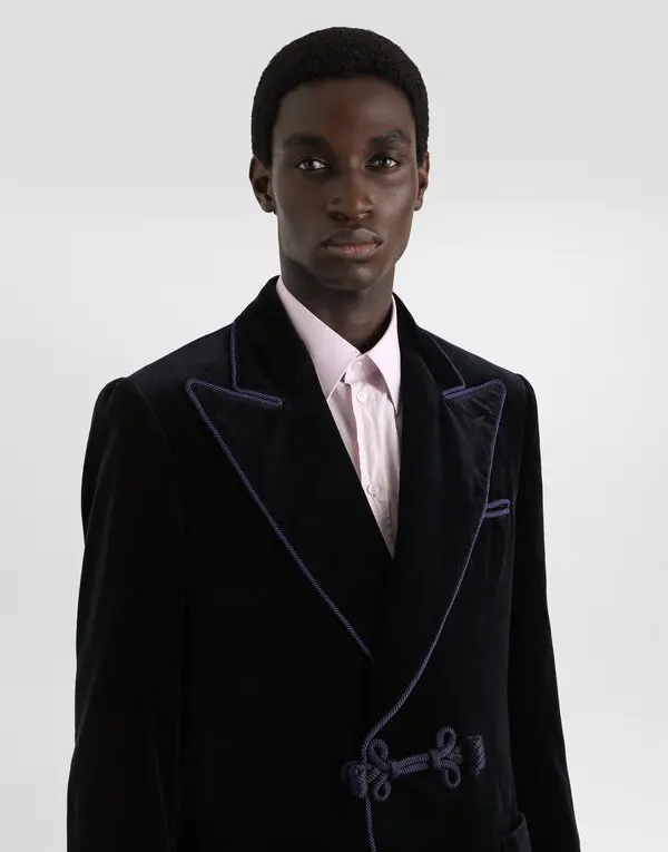 Dolce & Gabbana Double-breasted Sicilia-light Velvet Jacket