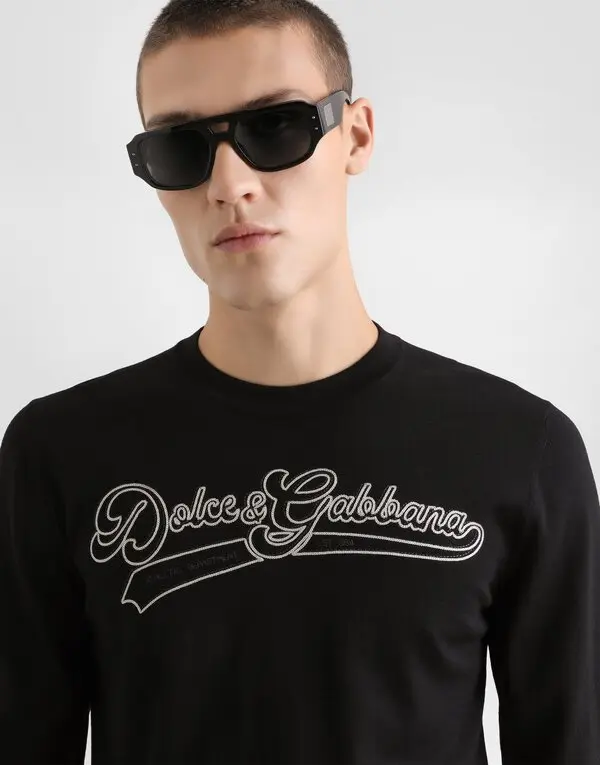 Dolce & Gabbana Virgin Wool Pullover With Embroidery
