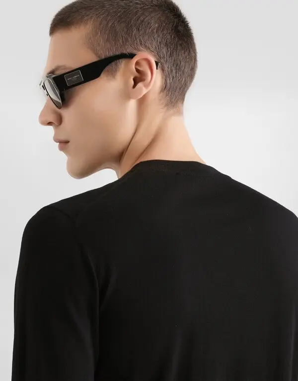 Dolce & Gabbana Virgin Wool Pullover With Embroidery