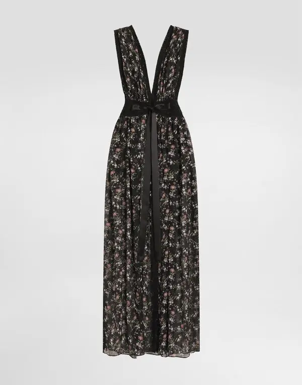 Dolce & Gabbana Floral-print Chiffon Dress - Multicolor