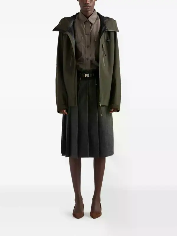 Prada Pleated Midi Skirt
