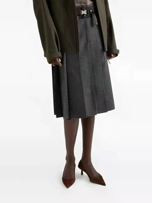 Prada Pleated Midi Skirt