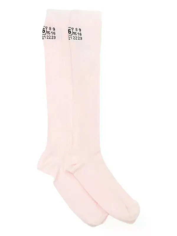 MAISON MARGIELA Knee-length Ribbed Socks - Pink