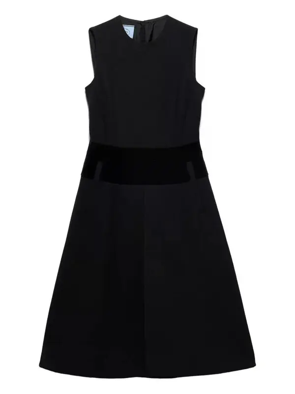 Prada Flared Welt-pocket Midi Dress